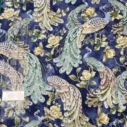 Peacock Japanese Fabric – Village Fabrics